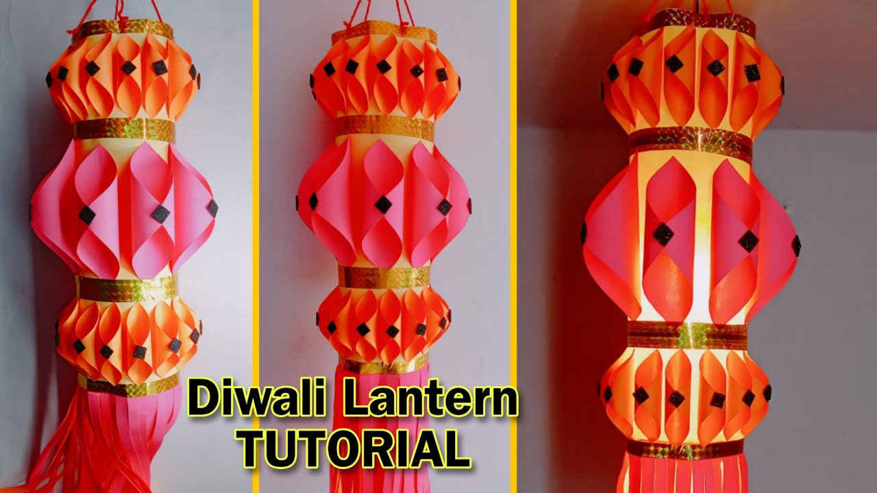 DIY Paper Lantern For Diwali 🎇 | how To make Paper Lantern At Home ...