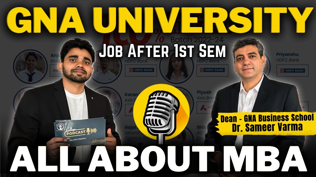 MBA Program at GNA University | Interview with Dean - Dr. Sameer Varma | 100% Placements in MBA ...