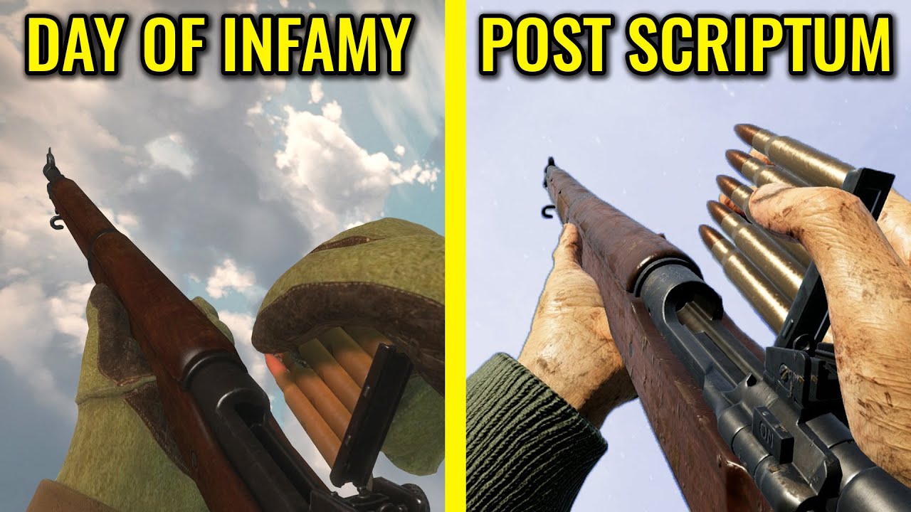 Day of Infamy vs Post Scriptum - Weapons Comparison - YouTube