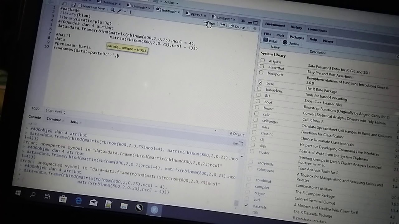 Belajar R Studio k-modes clustering - YouTube