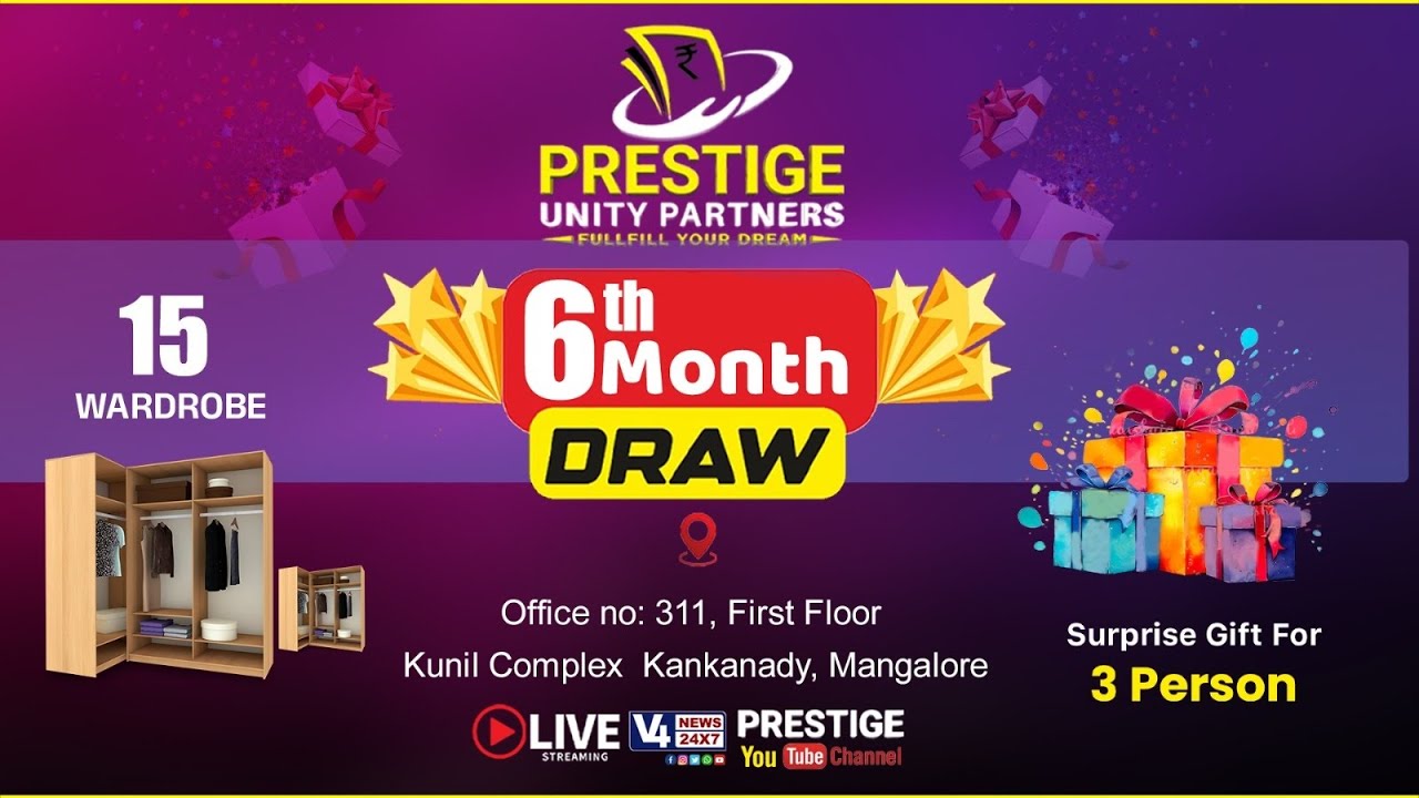 PRESTIGE UNITY PARTNERS || 6th MONTH DRAW || - YouTube