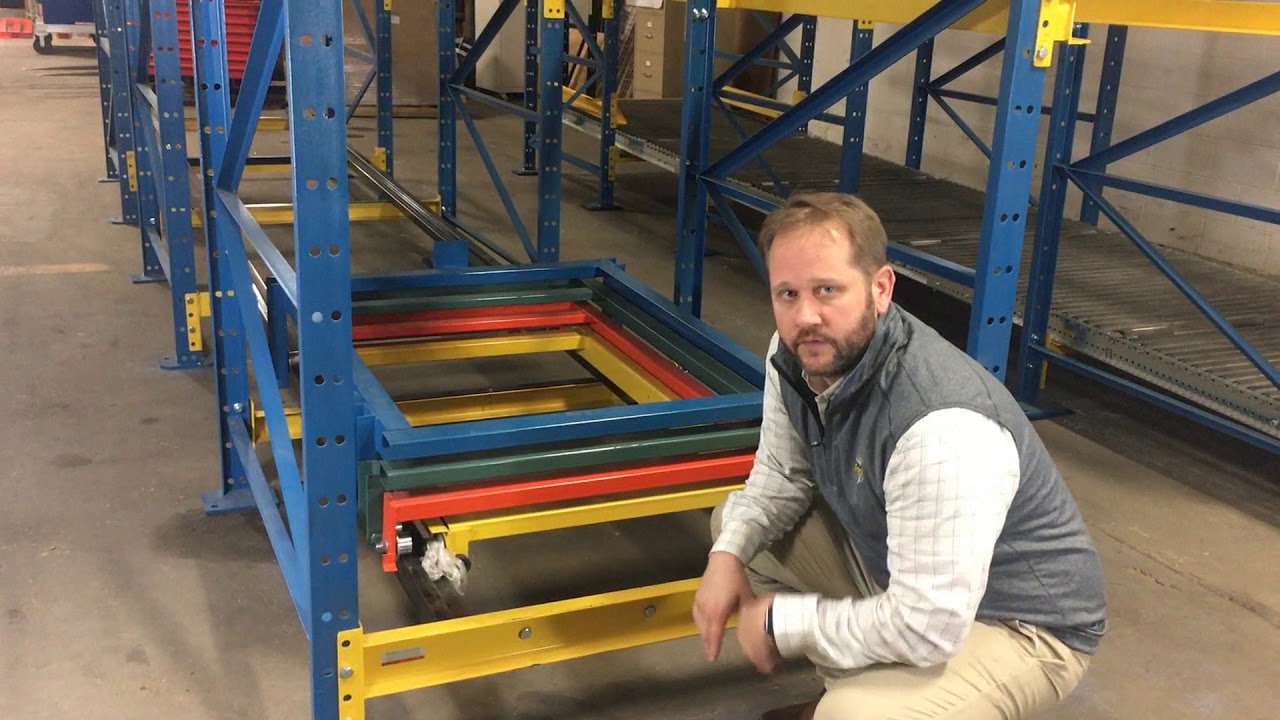 How to release a stuck pushback rack cart - YouTube