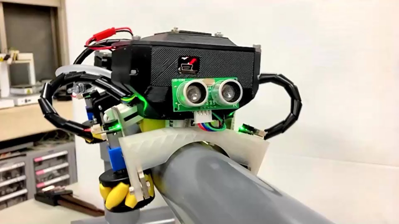 Handrail Disinfection Mobile Robot 扶手自動消毒機器人 - YouTube