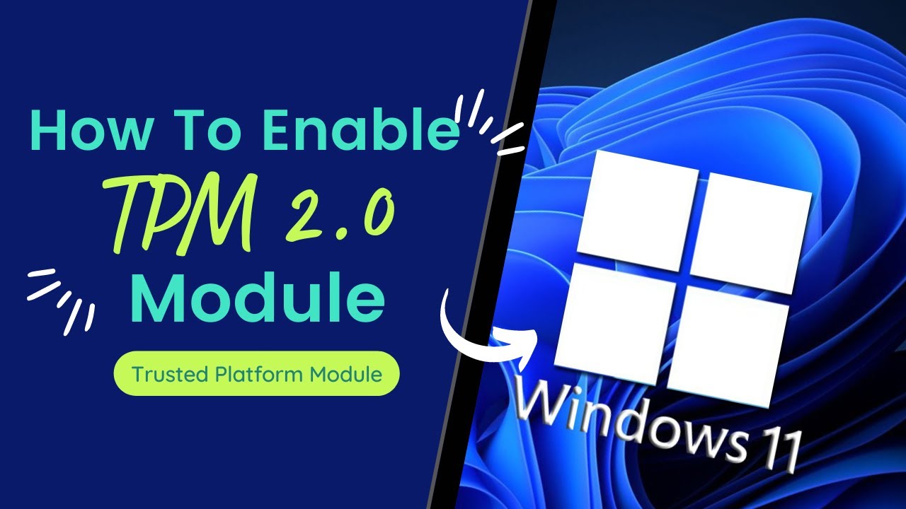 How To Enable TPM 2.0 In BIOS for Windows 11 | Trusted Platform Module ...