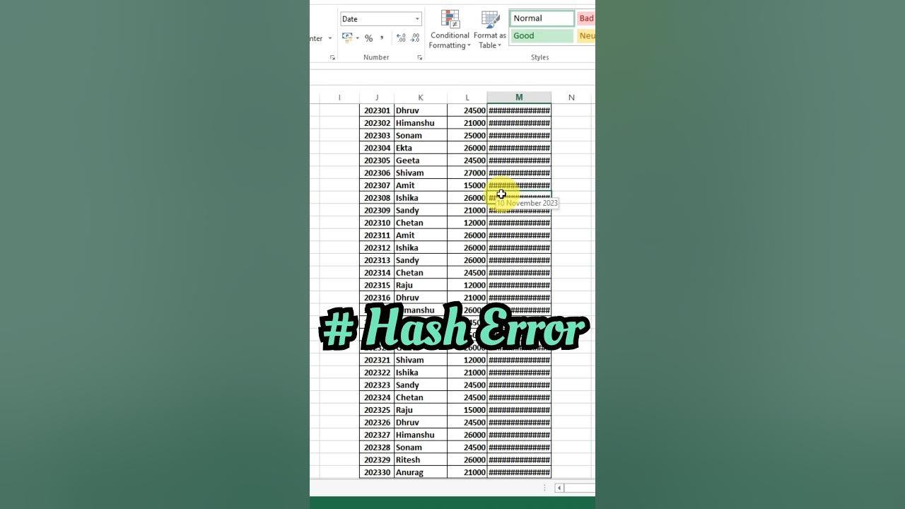 ###in excel | excel mai hash error problem | excel mai hash error kaise hataye | #excel #shorts ...
