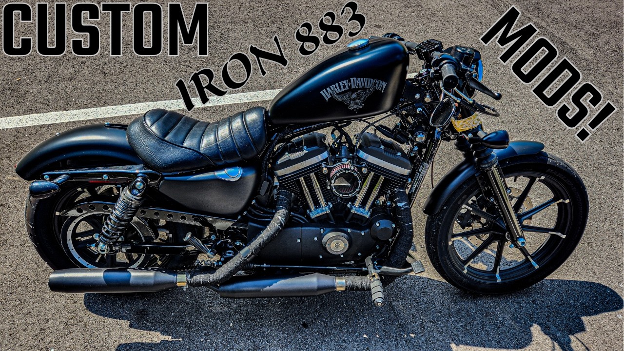 My MODDED Harley Davidson Sportster Iron 883! OVER 1000 Subs! - YouTube