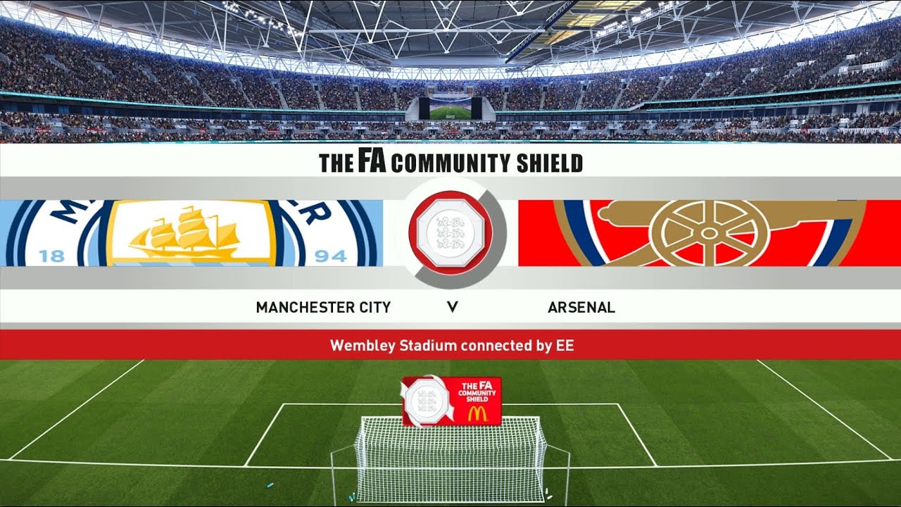 Manchester City vs Arsenal Community Shield 2023/24 Pes 2021 - YouTube