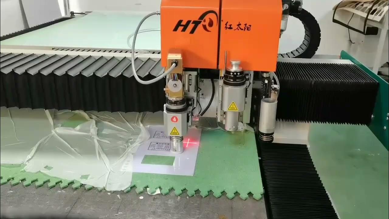 RED SUN CNC OSCILLATING KNIFE CUTTING MACHINE IS CUTTING 0.48mm ...