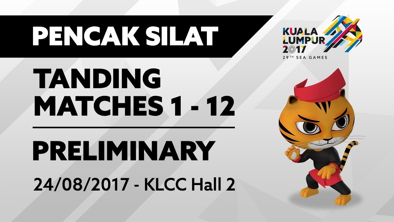 KL2017 29th SEA Games | Pencak Silat (Tanding) - MATCHES 1-12 | 24/08 ...