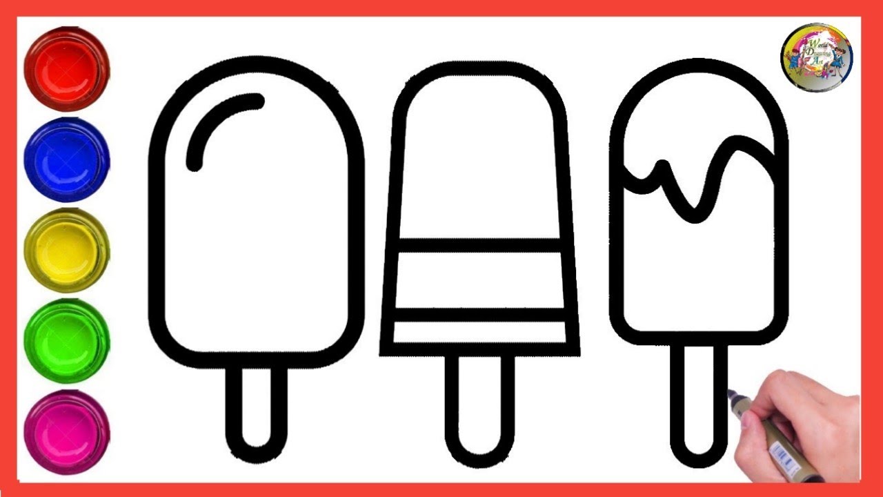 How to draw easy Ice Cream Drawing//Ice Cream Drawing colour //how to ...