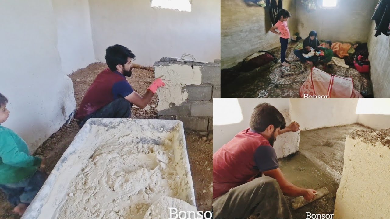 How to make cement in the middle of the house and raise a small child ...