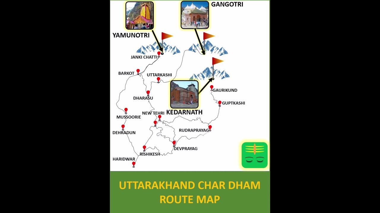 #shorts | short | Uttarakhand Char Dham Route Map | Char Dham Yatra ...