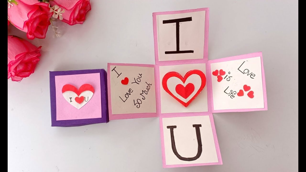 Valentine's Day Love box greeting card / Love Greeting Box Card Latest ...