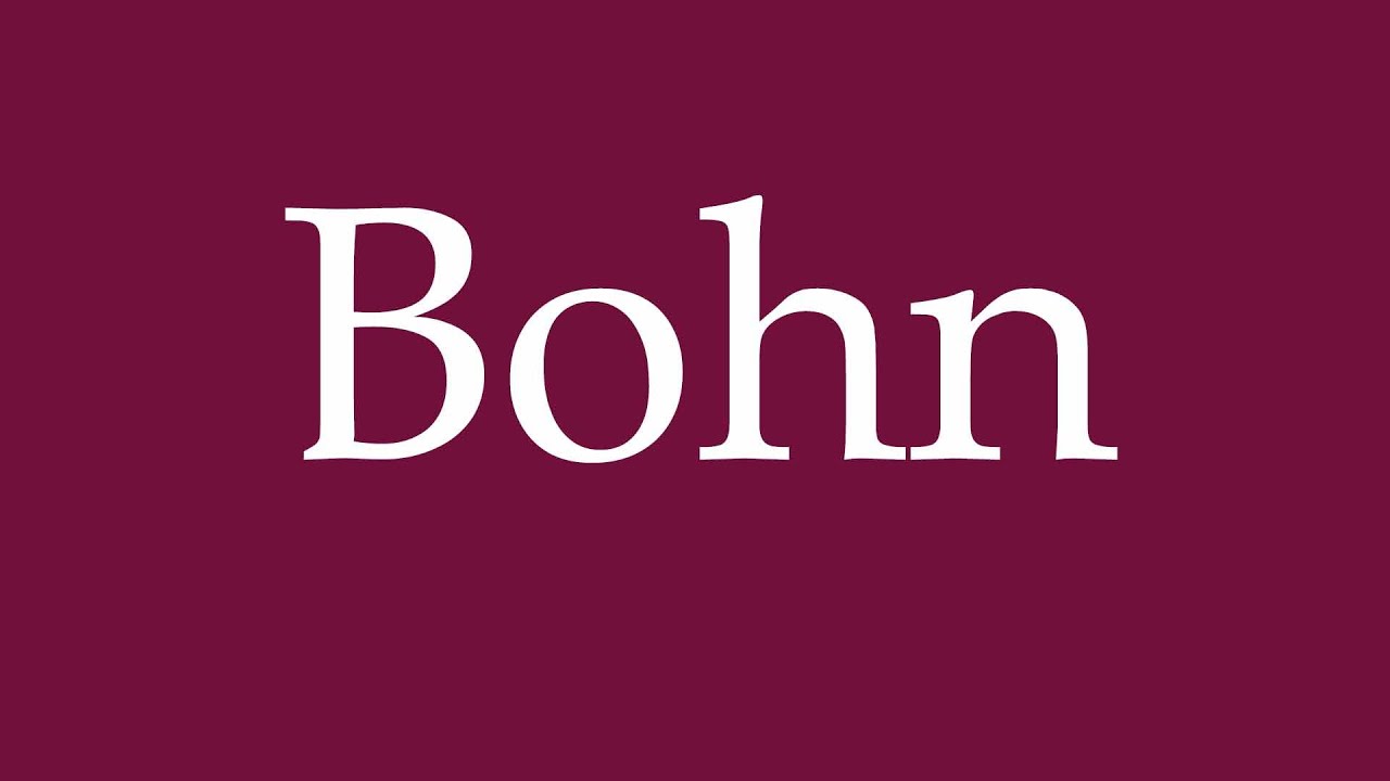 How to Pronounce ''Bohn'' (Bean) Correctly in German - YouTube