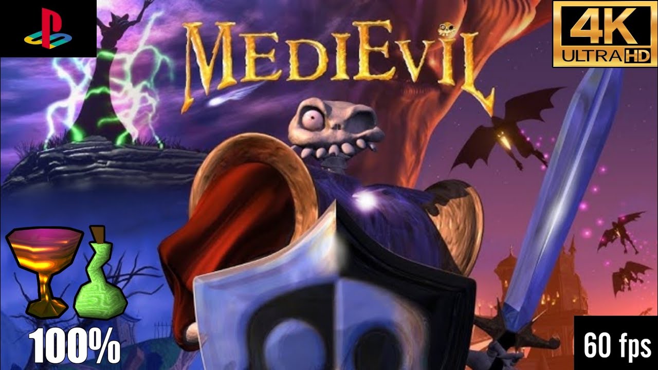 Medievil (PS1) The Complete Game + Walkthrough, All Chalices (4K/60FPS ...