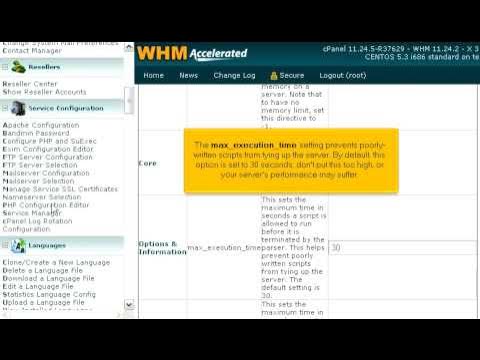 How to configure PHP from within WHM - YouTube