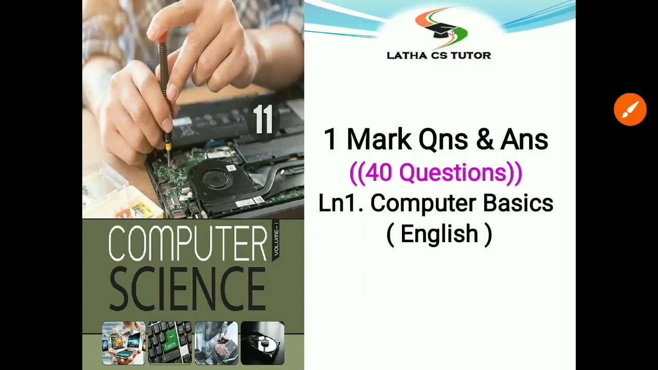 #9 - 11th CS - 1 Mark Qns & Ans -. Ln 1. Computer Basics - YouTube
