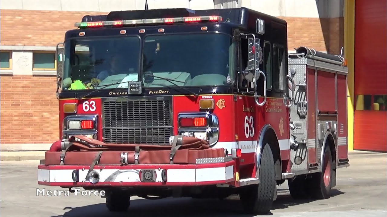 Chicago Fire Dept Engine 63 Responding - YouTube