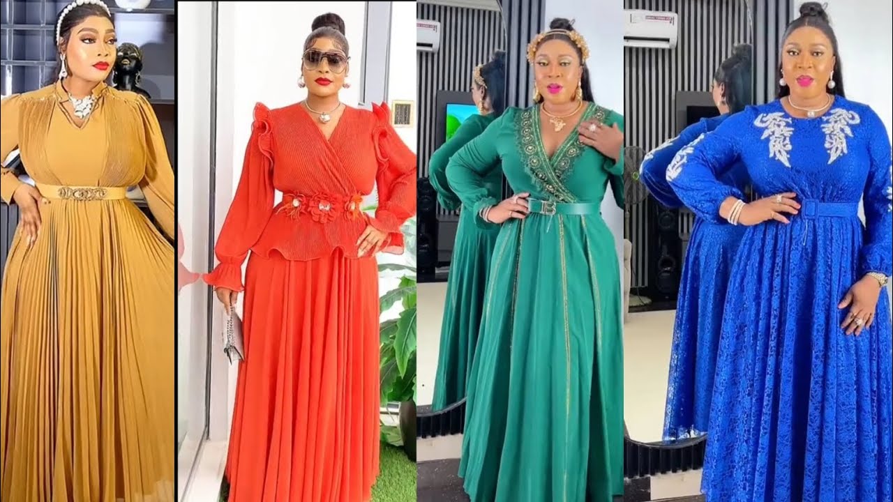 Sparkly women maxi pleated party dress deep V .neck flare sleeve gold ...