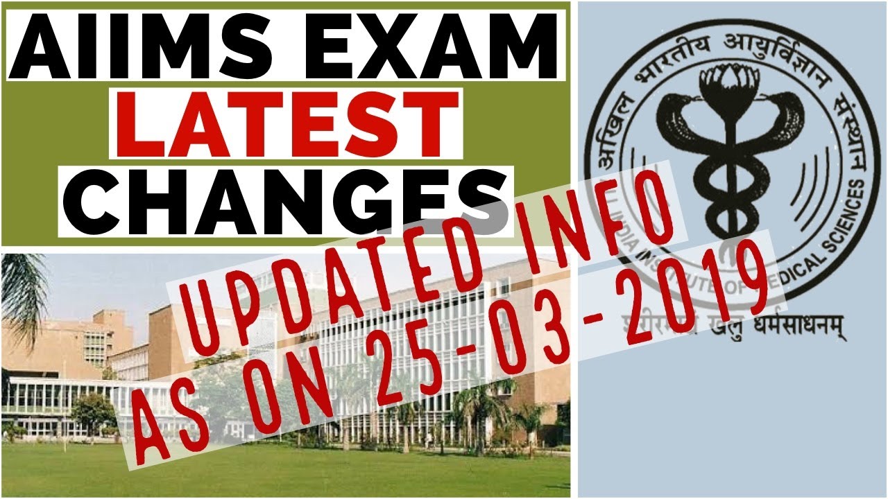 NEW AIIMS Exam Pattern (2019) | MD MS MCH DM MDS - YouTube