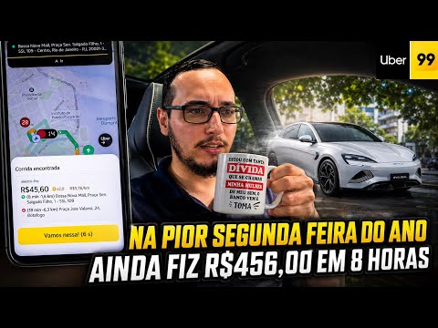 PIOR Segunda do ano. UBER não toca e 99 Crescendo no Rio de Janeiro com a ELETRIC PRO.