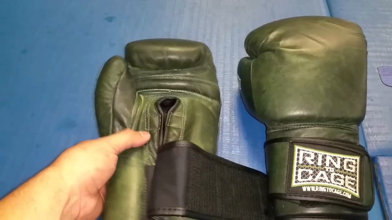 Preview of Ring to Cage NEW Drum Dyed MIM training gloves - YouTube