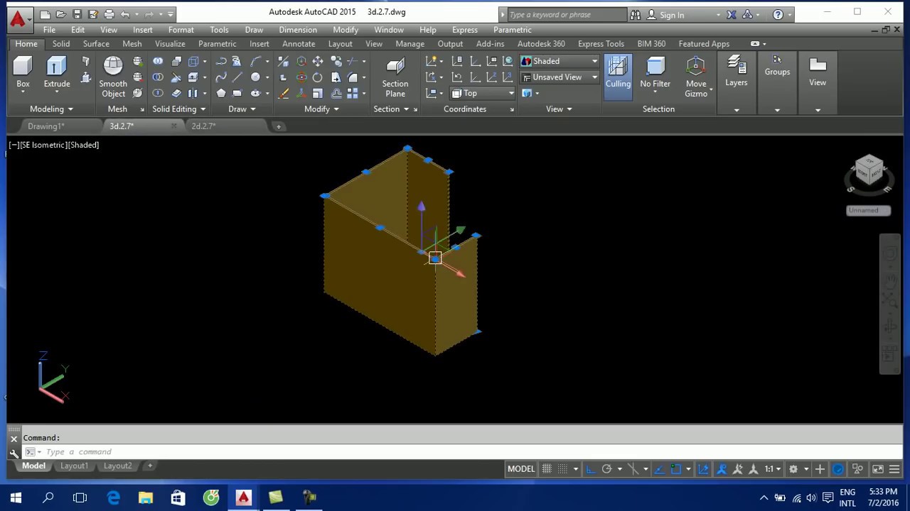Dạy vẽ AutoCAD 3D cơ bản - bài 3 thực hành vẽ AutoCAD 3D cái bàn tiếp ...