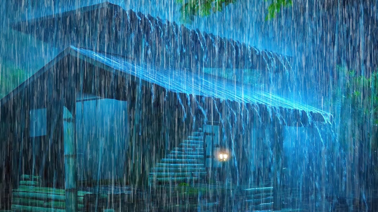 Fall Asleep Instantly With Torrential Rain on Tin Roof and Powerful ...