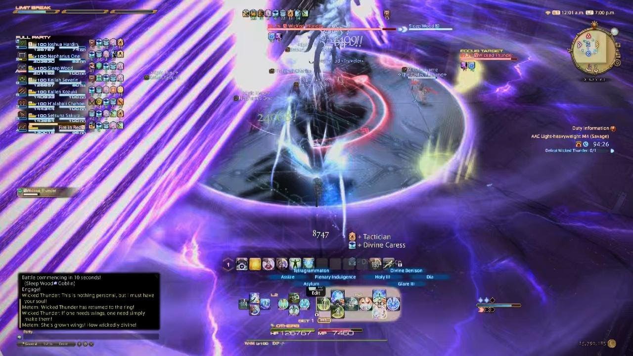 FFXIV: Wicked Thunder (M4S) WHM POV - YouTube
