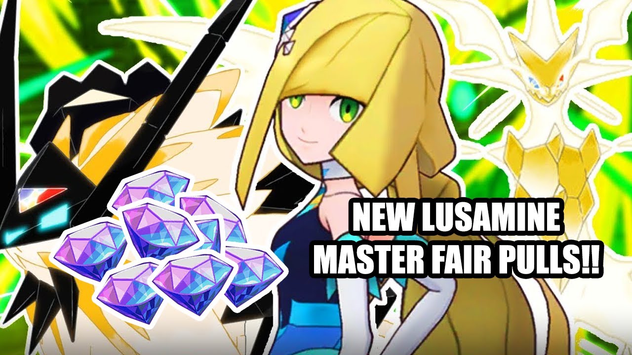 NEW MASTER FAIR LUSAMINE AND NECROZMA! Pokemon Masters EX Summons 01 ...