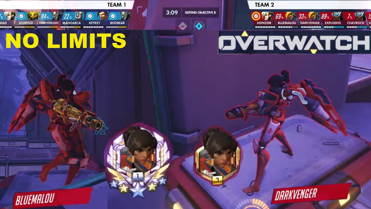 Overwatch:NO LIMITS Victory Top Level Diamond and Gold Borders - YouTube