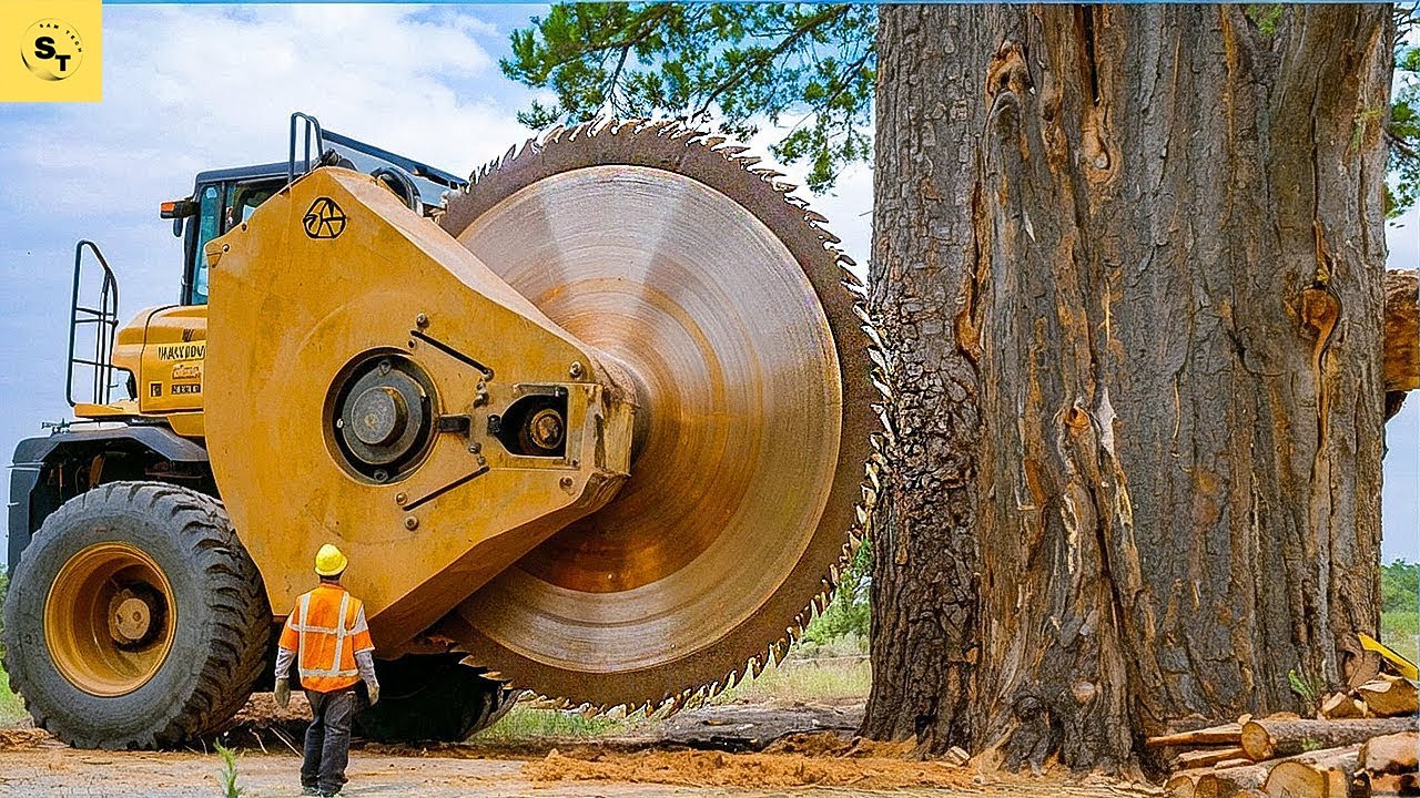 Extreme Dangerous Fastest Big Chainsaw Cutting Tree Machines | Monster ...
