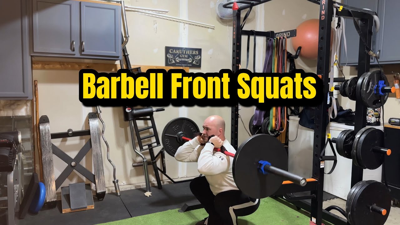 Barbell Front Squats (3 variations) - YouTube