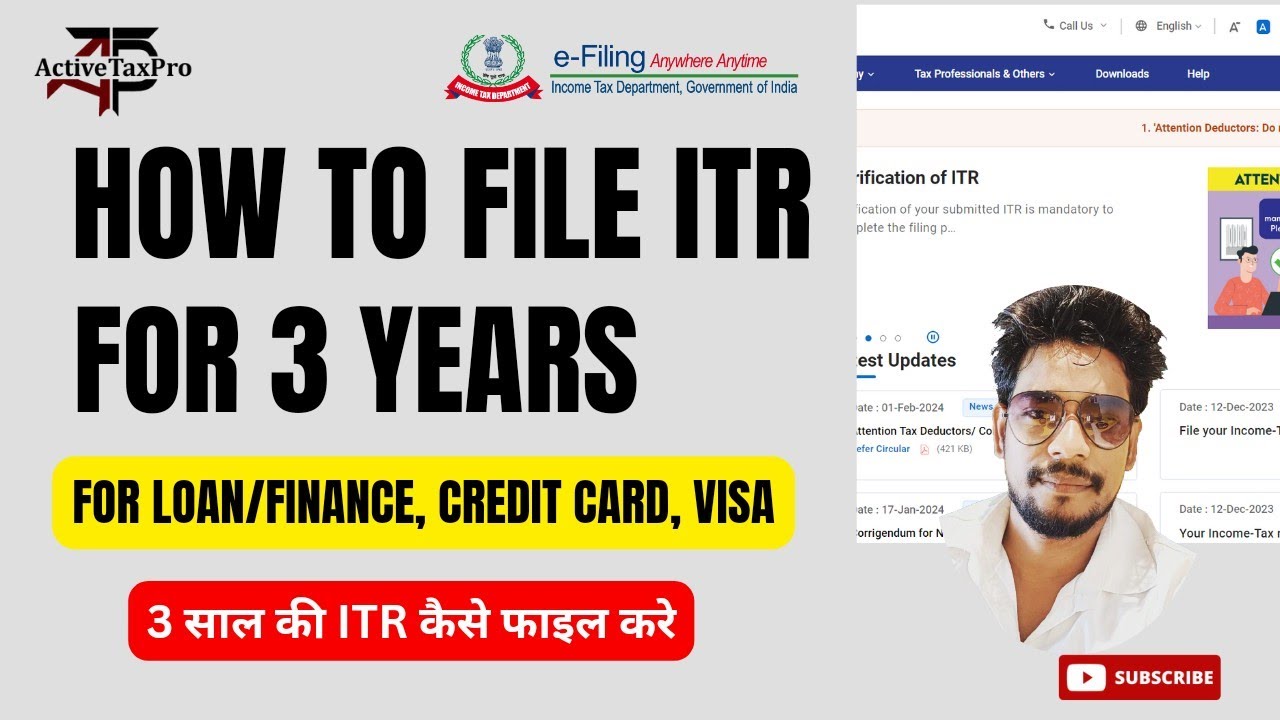 Last 3 Year Ka ITR File Kare Parsent Date Pe ll Full Process 2024 - YouTube