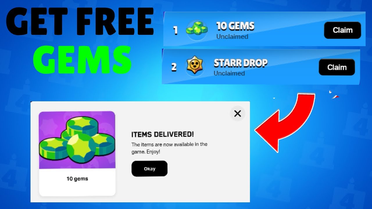 "HOW TO GET FREE GEMS IN BRAWL STARS" - YouTube