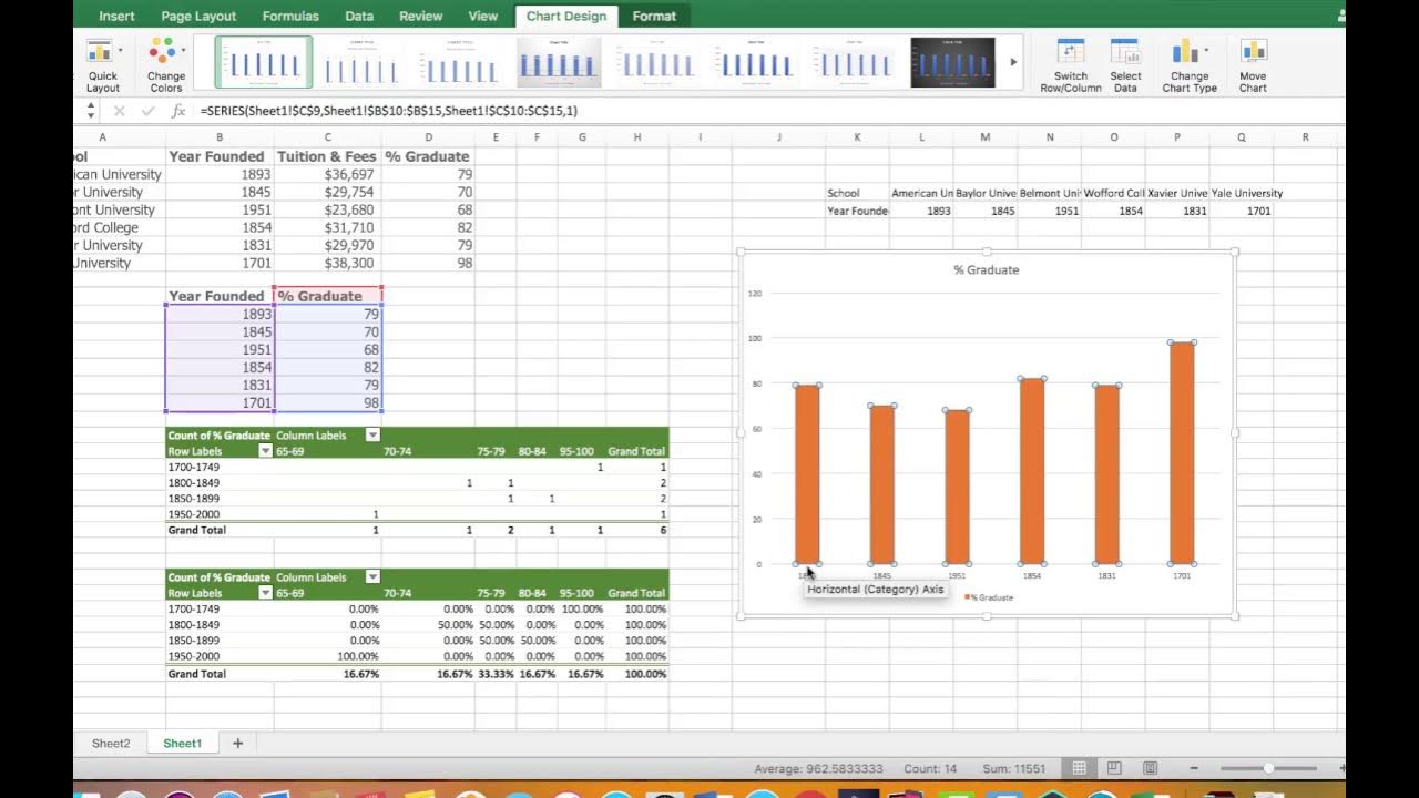 Excel 3 Concepts on Mac: Transpose, Pivot table and Numerical Labels ...