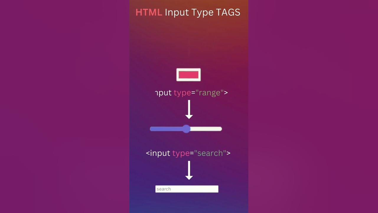 Html Input Tags Fullstack Webdevelopment Html Htmltutorial Htmlelements Shorts