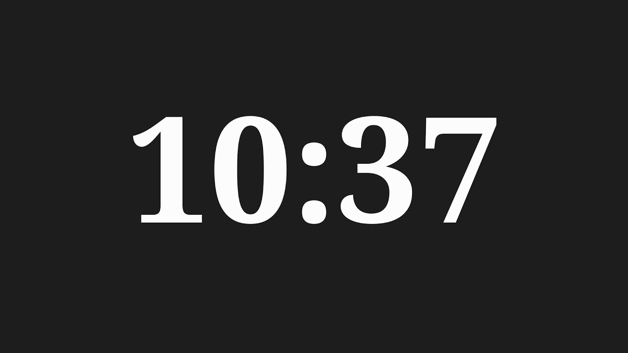 10 Minutes 37 Seconds Countdown Timer - YouTube