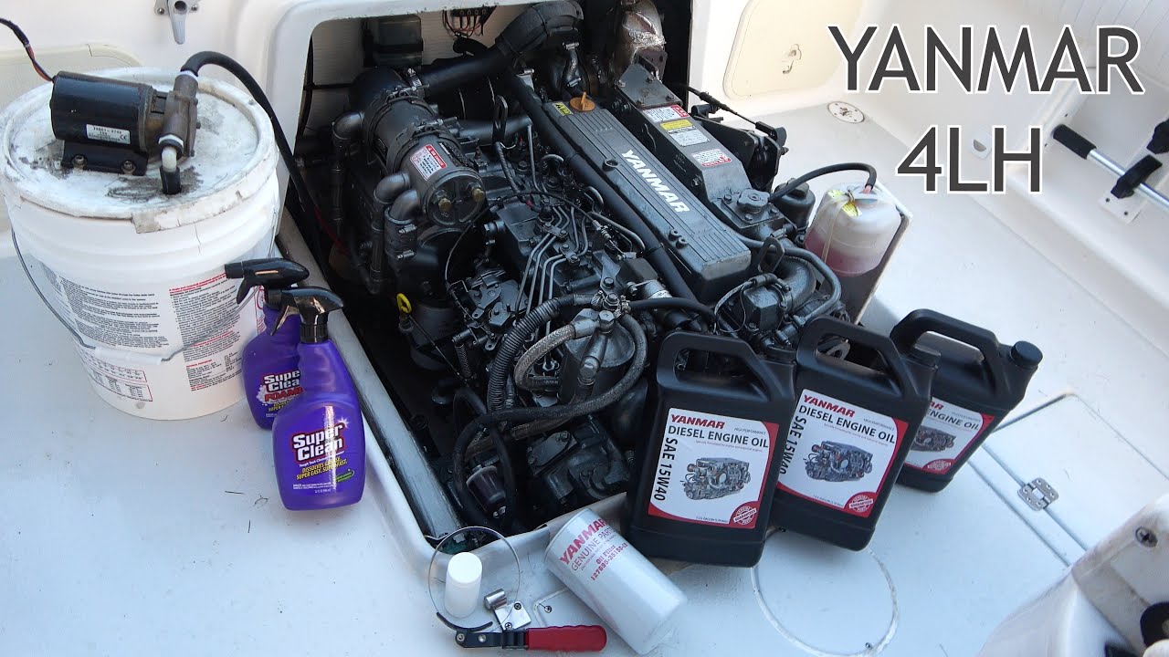 Yanmar 4LH Oil Change | Mercruiser Bravo 3X oil change| Port Niantic ...