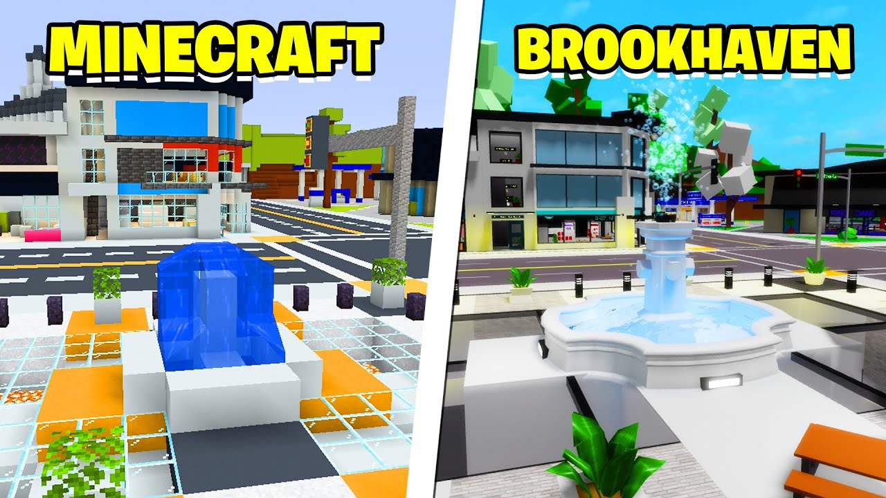 JOGUEI o BROOKHAVEN no MINECRAFT! - YouTube
