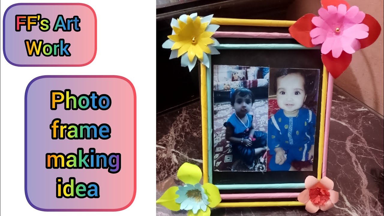 How to make a photo frame || photo frame making at home || DIY photo ...