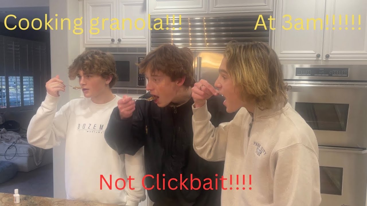 cooking granola at 3am challenge (not clickbait)!!!! - YouTube