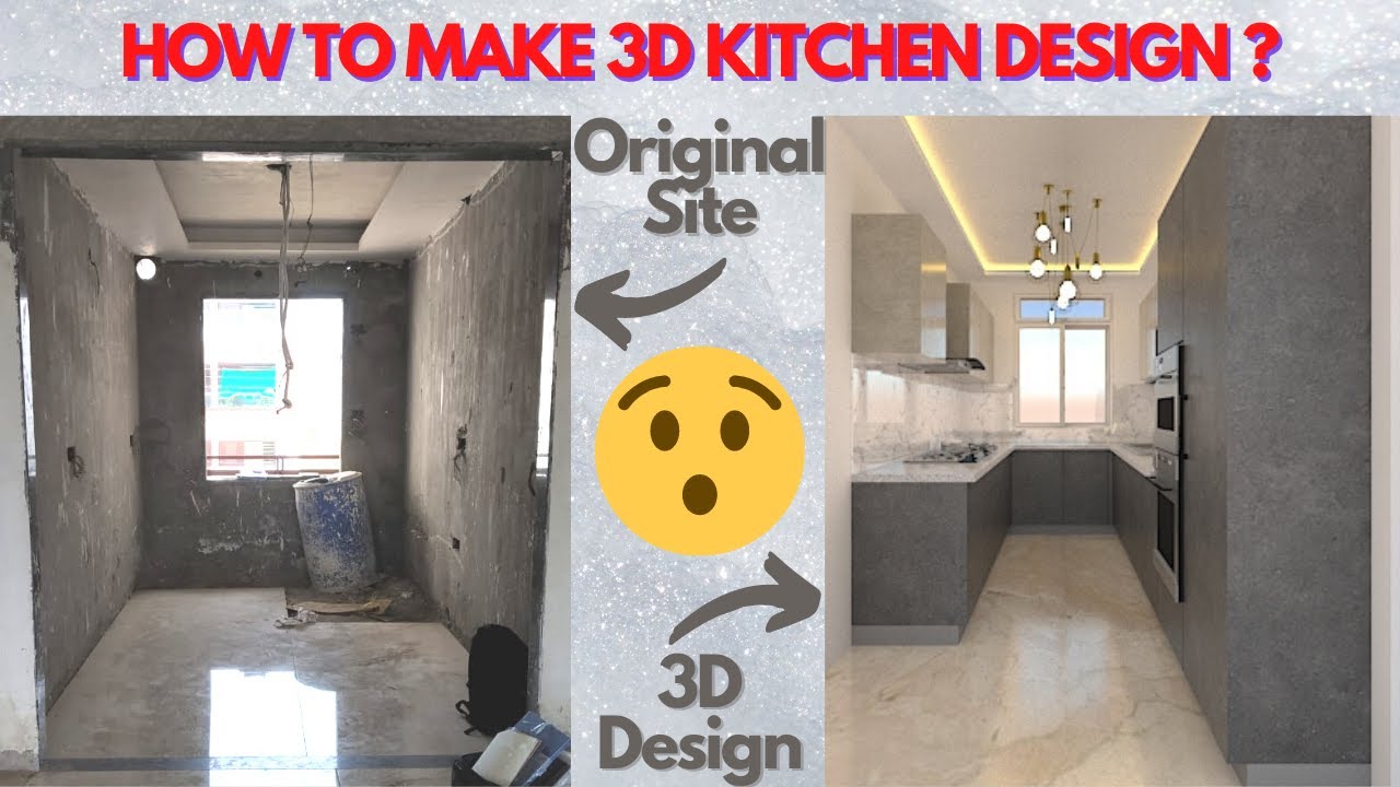 How to make 3D Modular Kitchen Design ? - YouTube