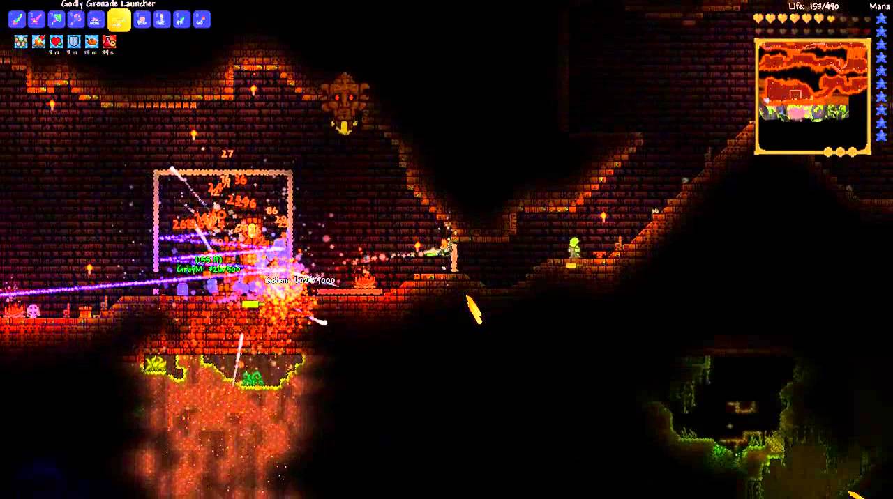 Terraria - Golem Boss (Pre-Golem items only) - YouTube