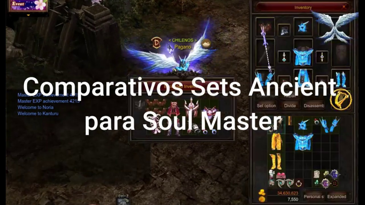 Comparativo sets ancients para SM - Mu Online Webzen - YouTube