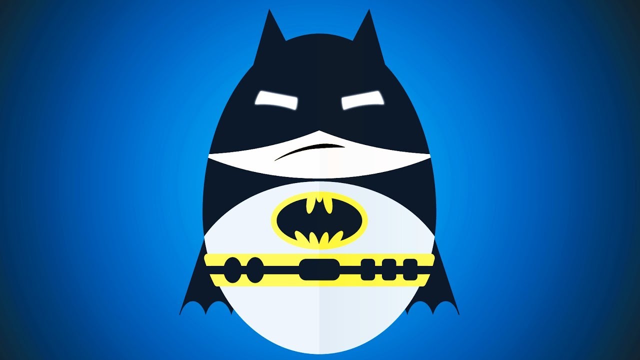 Fat Batman Flat Designed In Adobe Illustrator - YouTube