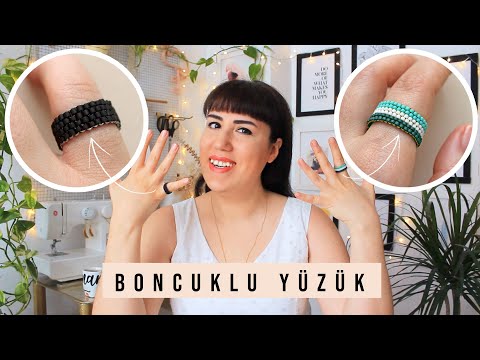 AFGAN BONCUKLU YÜZÜK YAPIMI + PEYOTE / TUĞLA TEKNİĞİ | KENDİN YAP