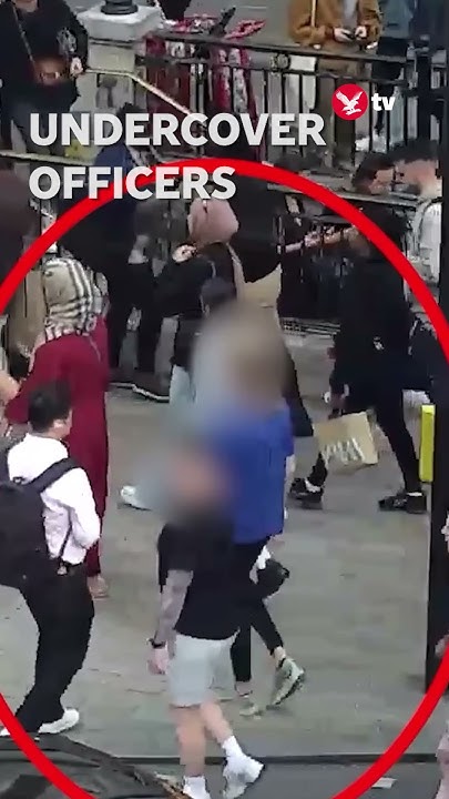 Undercover police floor London phone snatcher mid-theft - YouTube