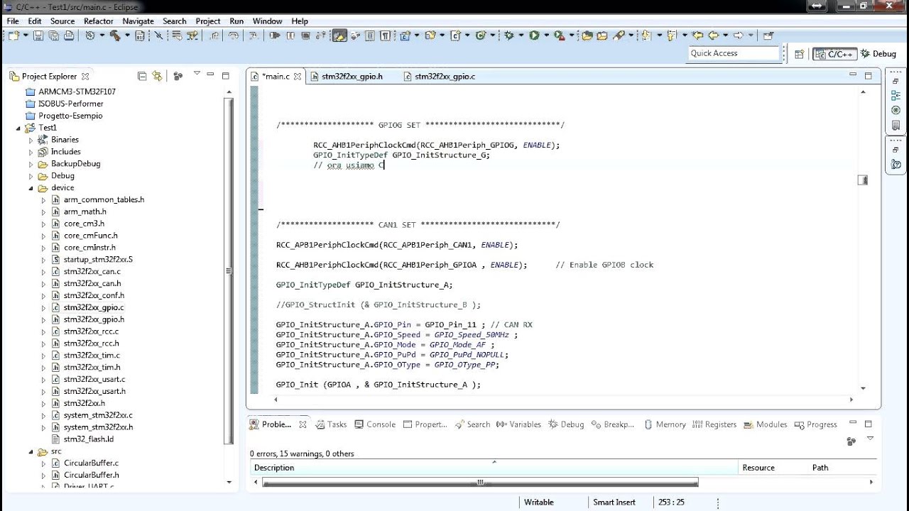 Eclipse Stm32f Gpio Configuration Youtube