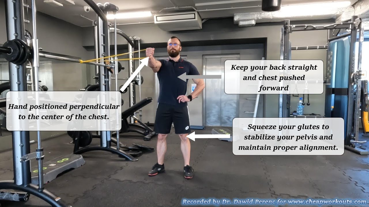 Banded Pallof isometric hold - YouTube